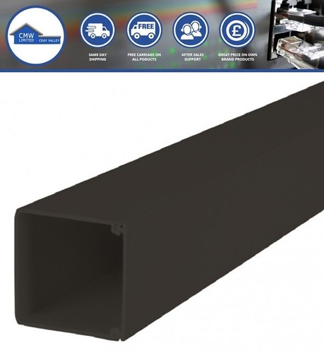 Black Maxi Trunking - Various Sizes - 3m Lengths, Cable Management ...