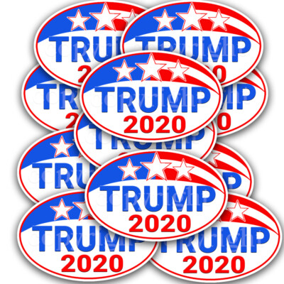 TRUMP STICKERS 2020 Pro Trump Political Mini Stickers Decals 3" 10-pack ...