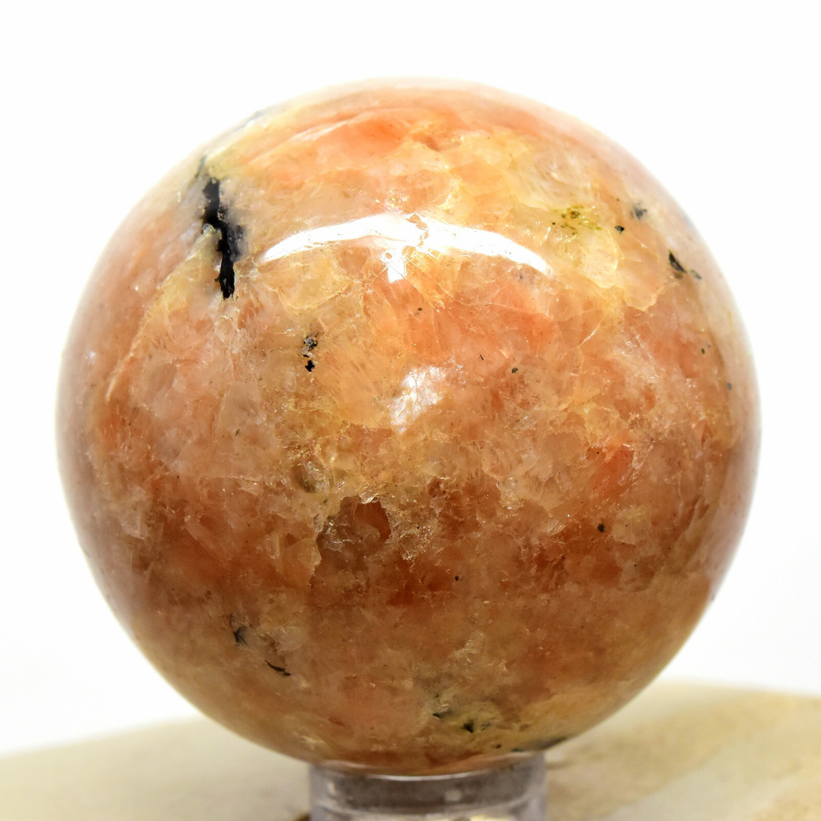 46mm Orange Labradorite Sunstone Sphère Brillants Naturel Feldspath ...