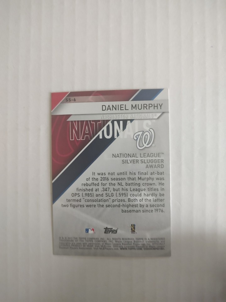 2017 Topps - Wal-Mart Silver Slugger Awards Silver #SS-6 Daniel Murphy ...