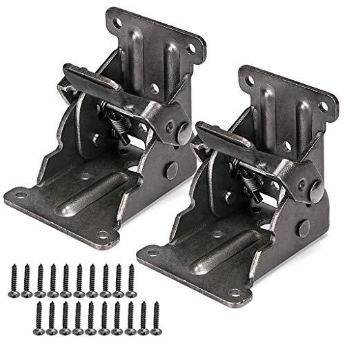 2-Pack Folding Brackets Lock Extension Hinge Foldable Leg Brackets ...