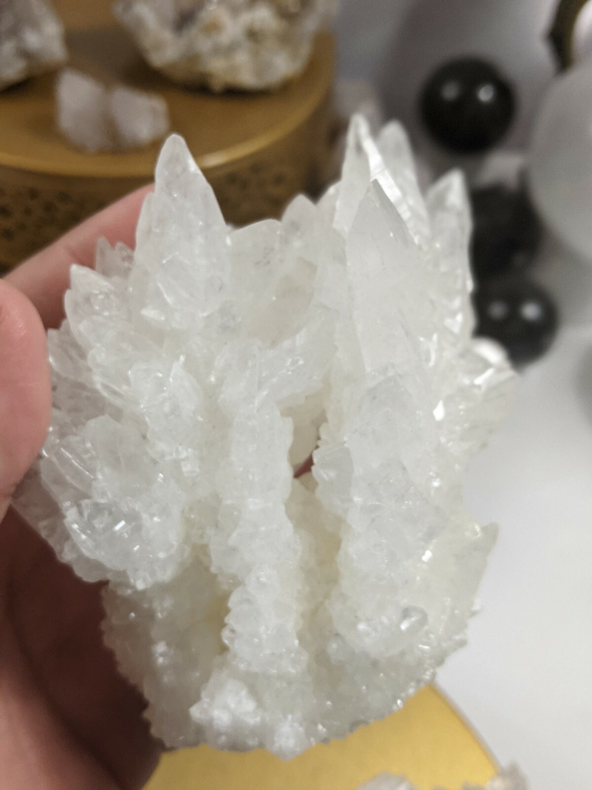 Large White Albatine ARAGONITE Crystal Clusters Natural Stone Cave ...