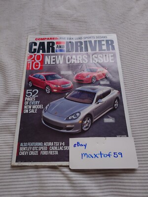 Car and Driver Magazine September 2009 2010 New Cars Issue To | eBay