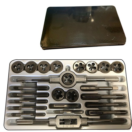 Tools 24pc UNC / UNF, Imperial, Tap And Die Thread Cutting Set M3 -M12 ...
