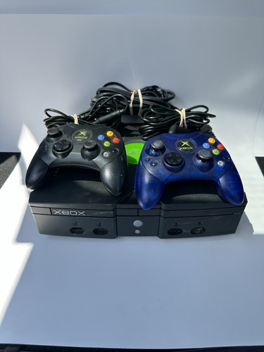 Microsoft Xbox OG Original Console Bundle with 2 Controllers and Cables ...