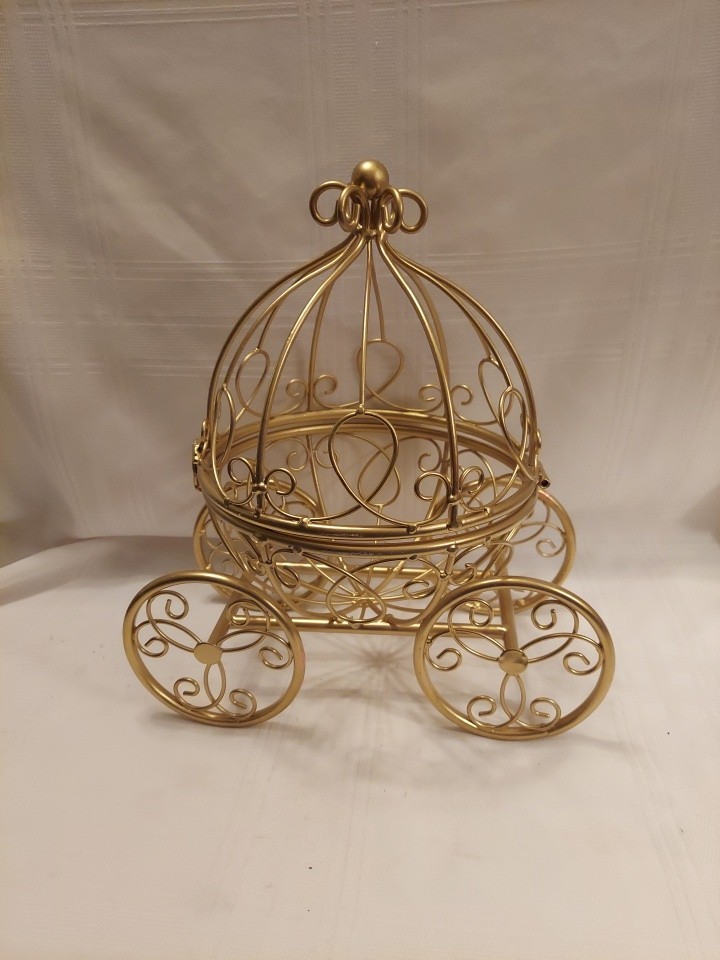 Gold Carriage Princess Wedding Party Decor Centerpiece Plant Pot Holder ...