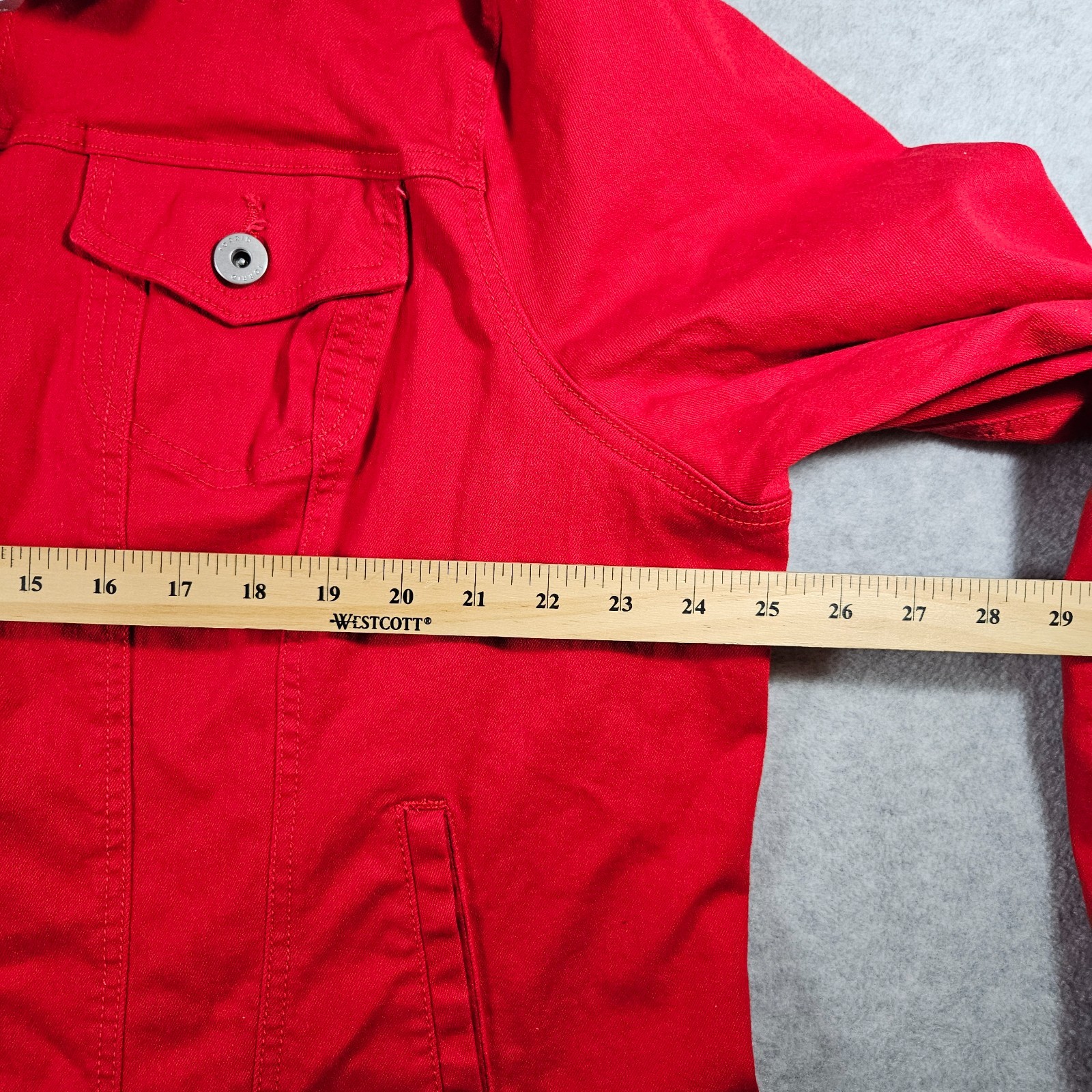 Torrid Women's Sz 4X Red Button Up Denim Jean Trucker Jacket | eBay
