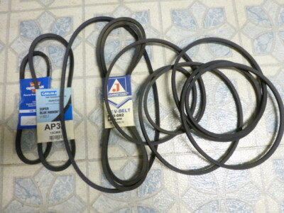 NOS lot of Six (6) assorted 1/2" wide V Belts A26, A32, A46, A82, A88 ...