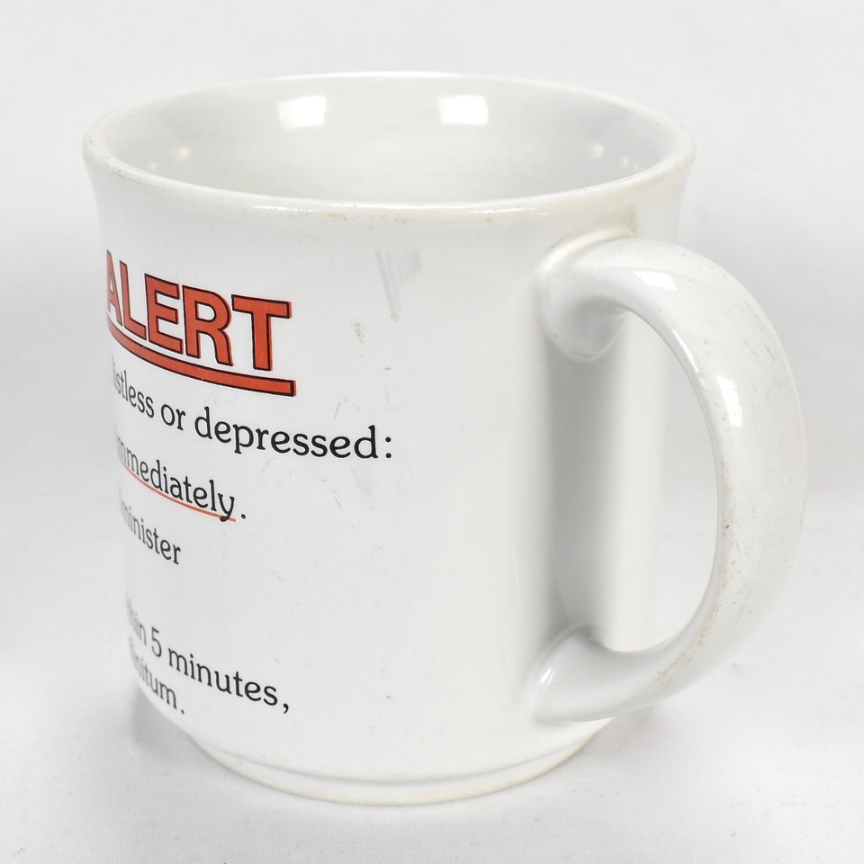 Vintage Sandra Boyton EMERGENCY ALERT Coffee Mug Recycled Paper ...