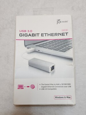 J5 CREATE JUE130 USB 3.0 GIGABIT ETHERNET ADAPTER FOR WINDOWS AND MAC ...