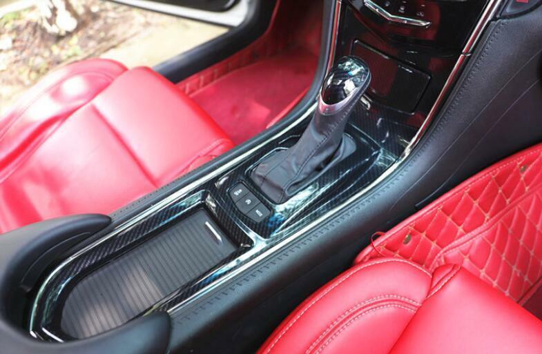 For Cadillac ATS-V ATS 2013-2019 Carbon Fiber Center Console Gear Shift ...