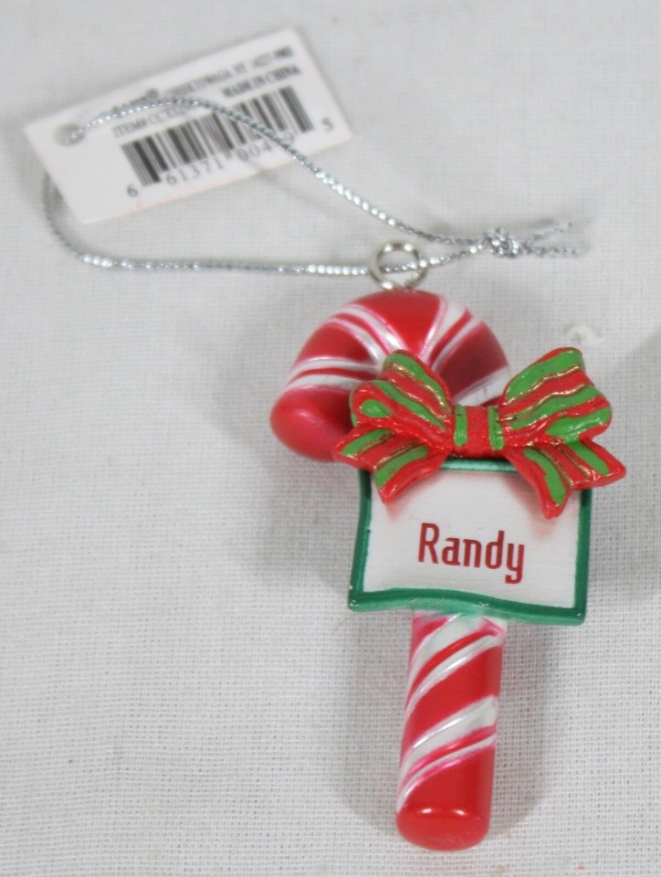 GANZ PERSONALIZED CHRISTMAS CANDY CANE WITH INDIVIDUAL NAMES 2.5” TALL ...