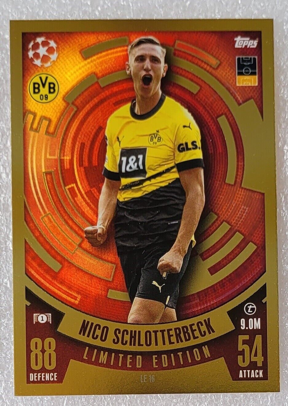 Topps Match Attax 2023/24 Limited Edition Cards Nico Schlotterbeck LE ...