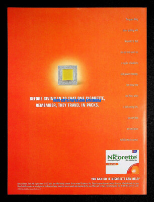 Nicorette Orange Gum 2002 Quit Smoking Trade Print Magazine Ad Poster ...