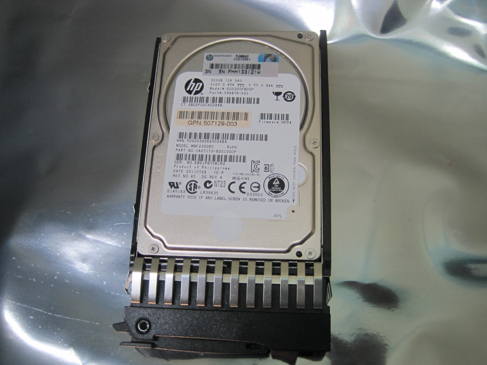 *Lot of 2* HP MBF2300RC EG0300FBDSP 300GB HDD w/ Caddy LOT *A503 | eBay