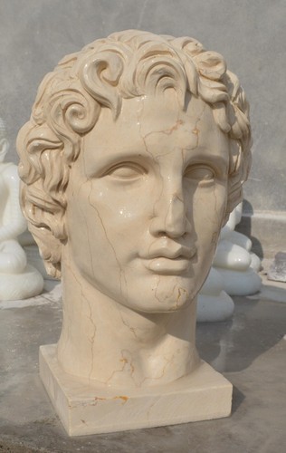 Alexander the Great 100% MARBLE BUST 13" Greek Sculpture Reproduction ...