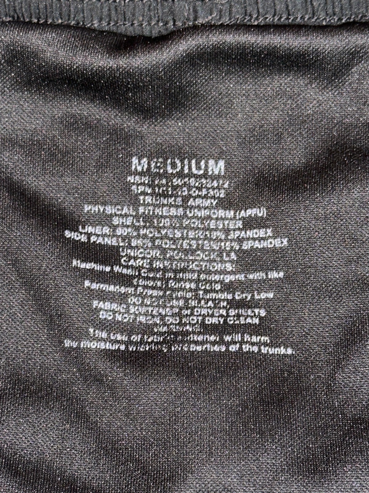 USGI US Army Black Physical Fitness Uniform APFU PT Shorts Trunks All ...