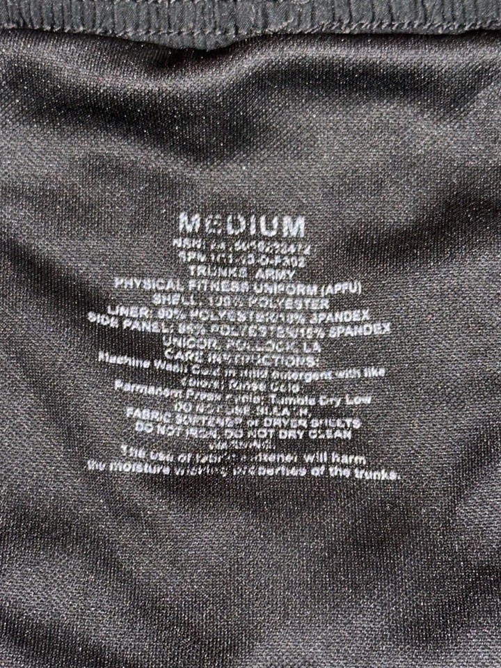 USGI US Army Black Physical Fitness Uniform APFU PT Shorts Trunks All ...