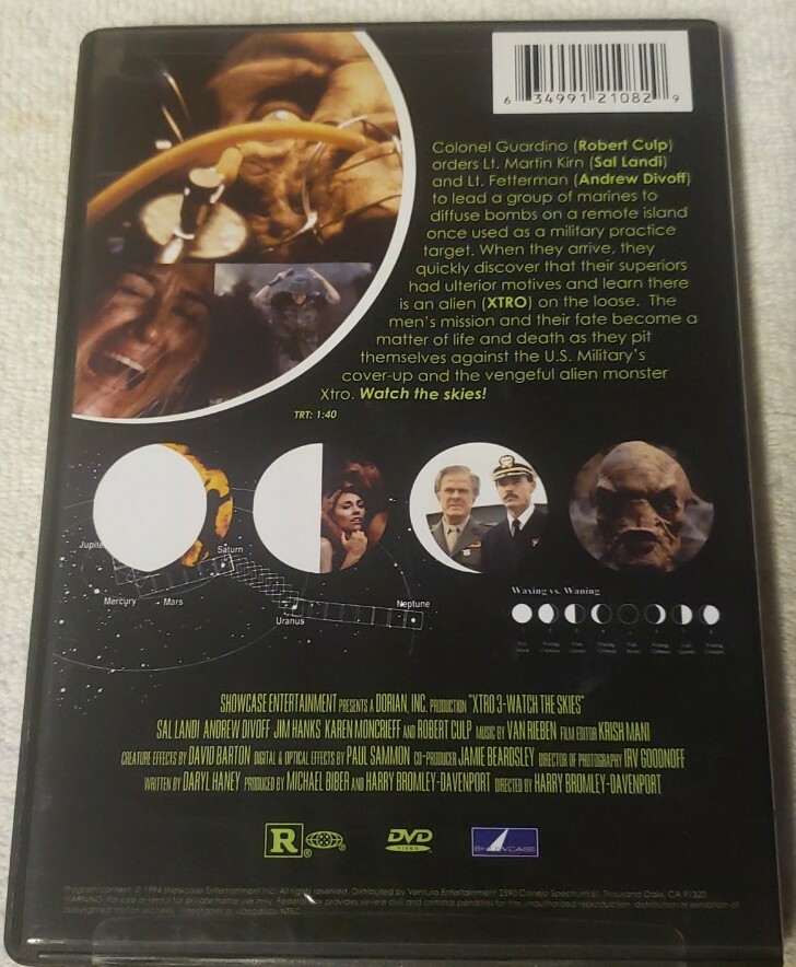 Xtro 3: Watch The Skies (1995) DVD, Robert Culp, Andrew Divoff 634991210829| eBay