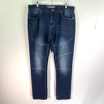 Kaalu Euro Jeans Straight Leg Mens Size 36 Blue Cotton Poly 36X32 | eBay