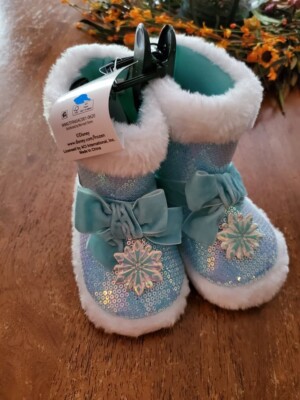 GIRLS DISNEY FROZEN BLUE BOOT SLIPPERS SIZE 5-6 NWT GREAT GIFT | eBay