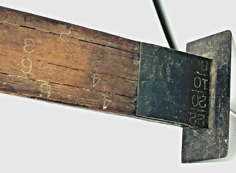 Early LUFKIN rule co, saginaw wood/brass Lumber log measuring stick ...