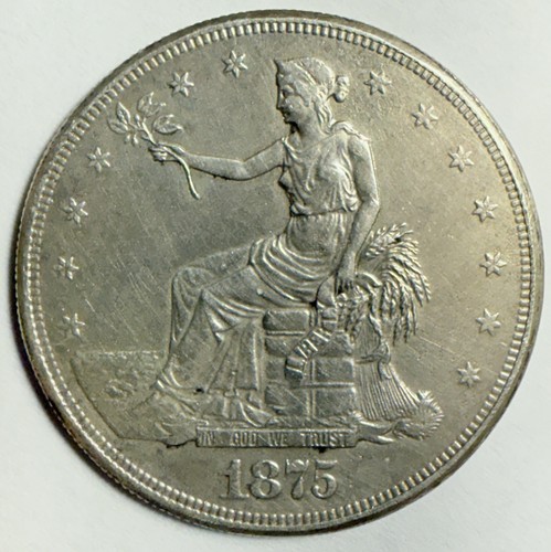 United States 1875-CC $1 Trade Dollar Silver Coin - (#B1/WYWR) | eBay