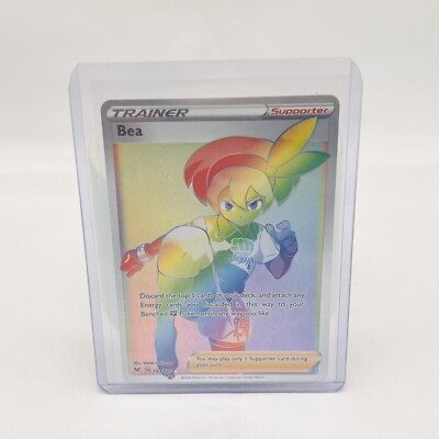 Pokemon TCG - Bea Full Art Trainer Card - Rainbow Secret Rare - Vivid ...
