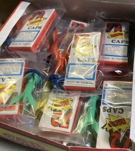 Vintage Antique Plastic Rocket Cap Toy Set | eBay