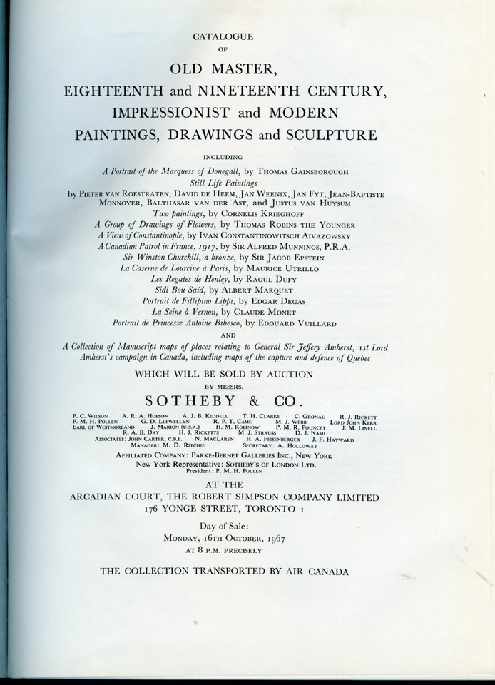 Sotheby's at Simpson's - Paintings, Drawings, Sculpture, Maps, Part I ...