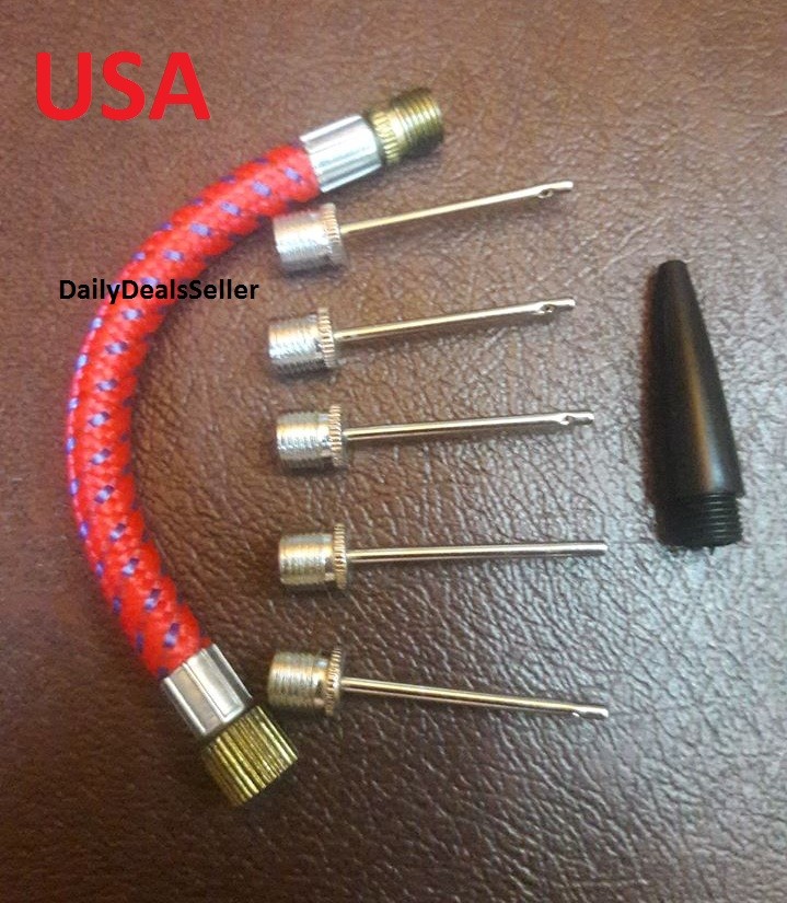7 Piece Inflating Set Including Needles & Adapter Plus Extender For ...