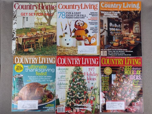 COUNTRY LIVING Holiday Magazines October November December 1992-2014 ...