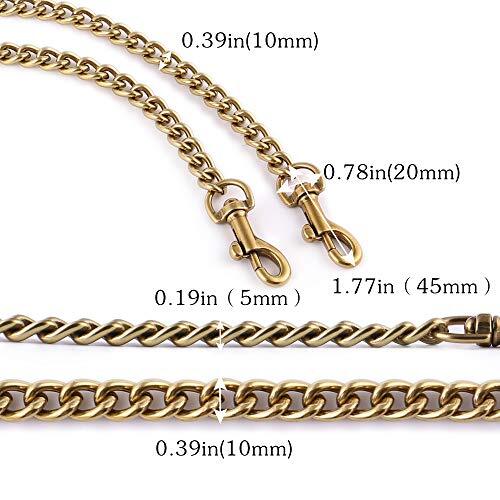 Metal Flat Chunky Chain Strap Replacement for Purse Shoulder Bag ...