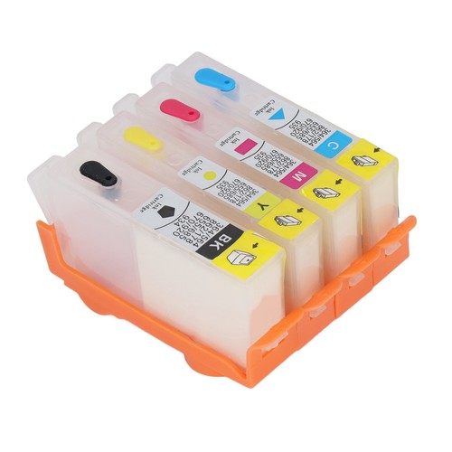 4PCS Ink Cartridge Permanent Chip Smooth Output Large Capacity 4 Colors ...
