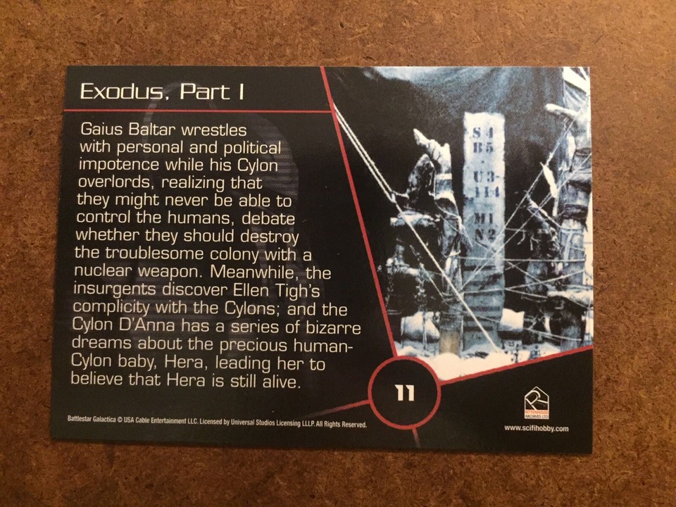 Exodus Part I 11 Battlestar Galactica Season 3 Trading Card | eBay