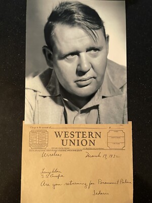 TELEGRAM SENT TO CHARLES LAUGHTON IN 1932 FROM PARAMOUNT STUDIOS | eBay ...