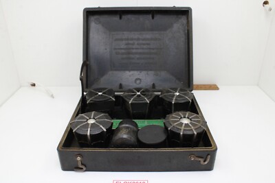 Jacobs J910 - J914 Rubber Flex Lathe Collets w/Black Plastic Case USA ...