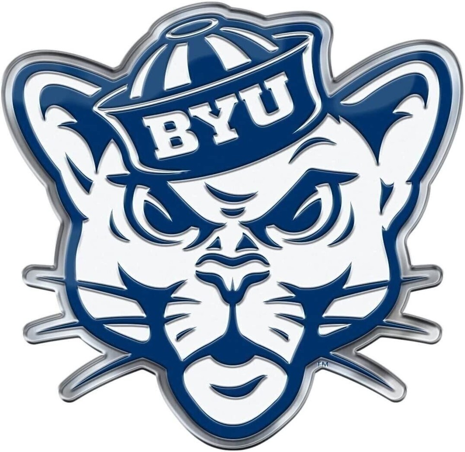 Brigham Young Cougars BYU Auto Emblem Aluminum Metal Embossed Die Cut ...