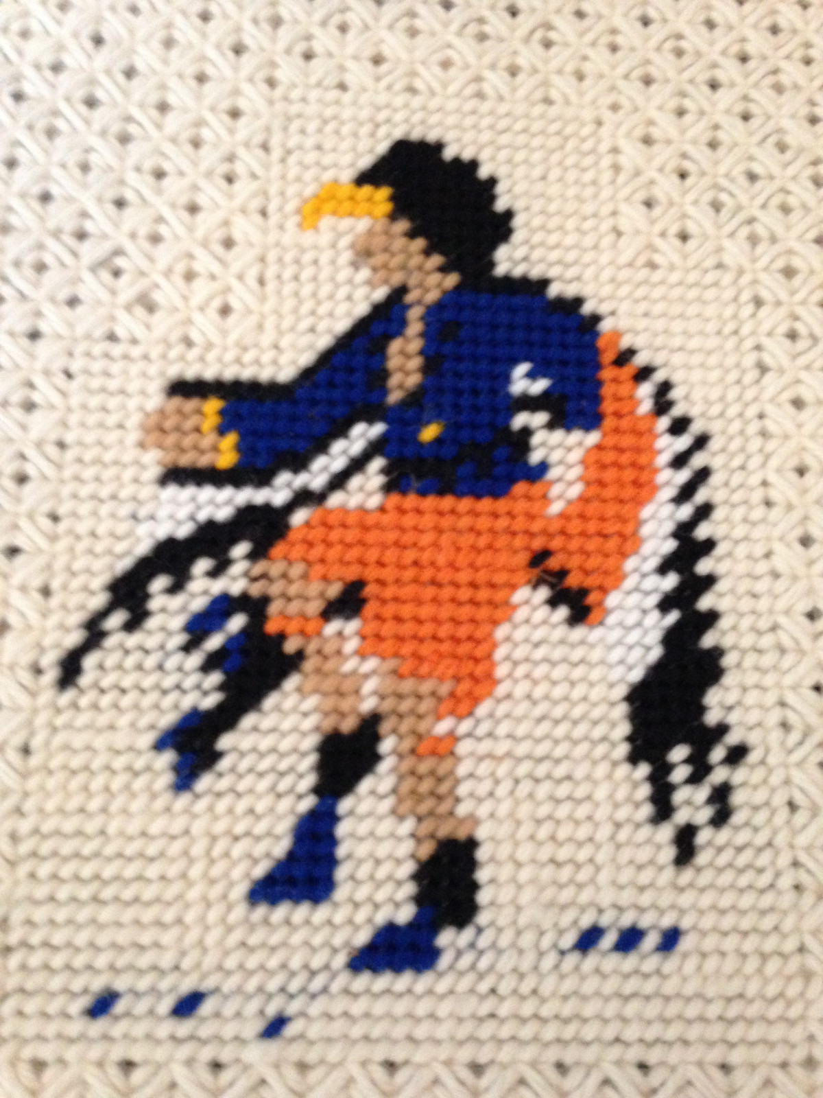 FINISHED HOPI EAGLE DANCER FANCY DESIGN NEEDLEPOINT PICTURE 10 X 13 | eBay