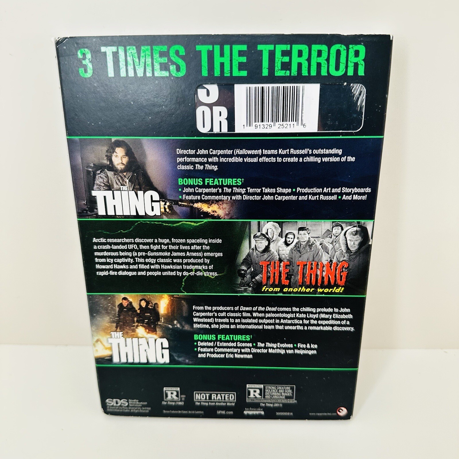 The Thing 3-Movie Collection (DVD) Rare Glow In The Dark Slipcover ...
