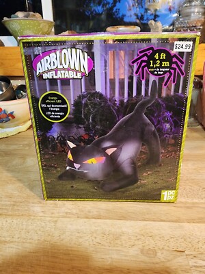 Gemmy Halloween Cat Airblown Inflatable 4FT 64911 New Open Box | eBay