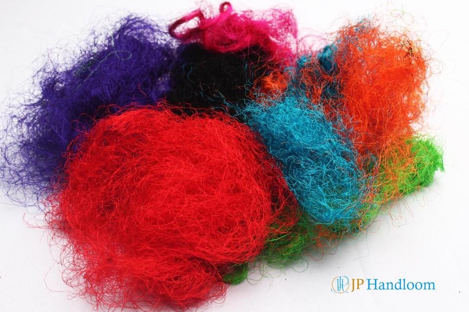 Throwster Recycled Sari Silk Multi-color Fiber Waste for Spinning ...