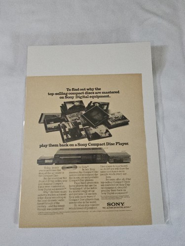 1985, Sony Corporation Proof Print Ad, 10x12, (BM178) | eBay