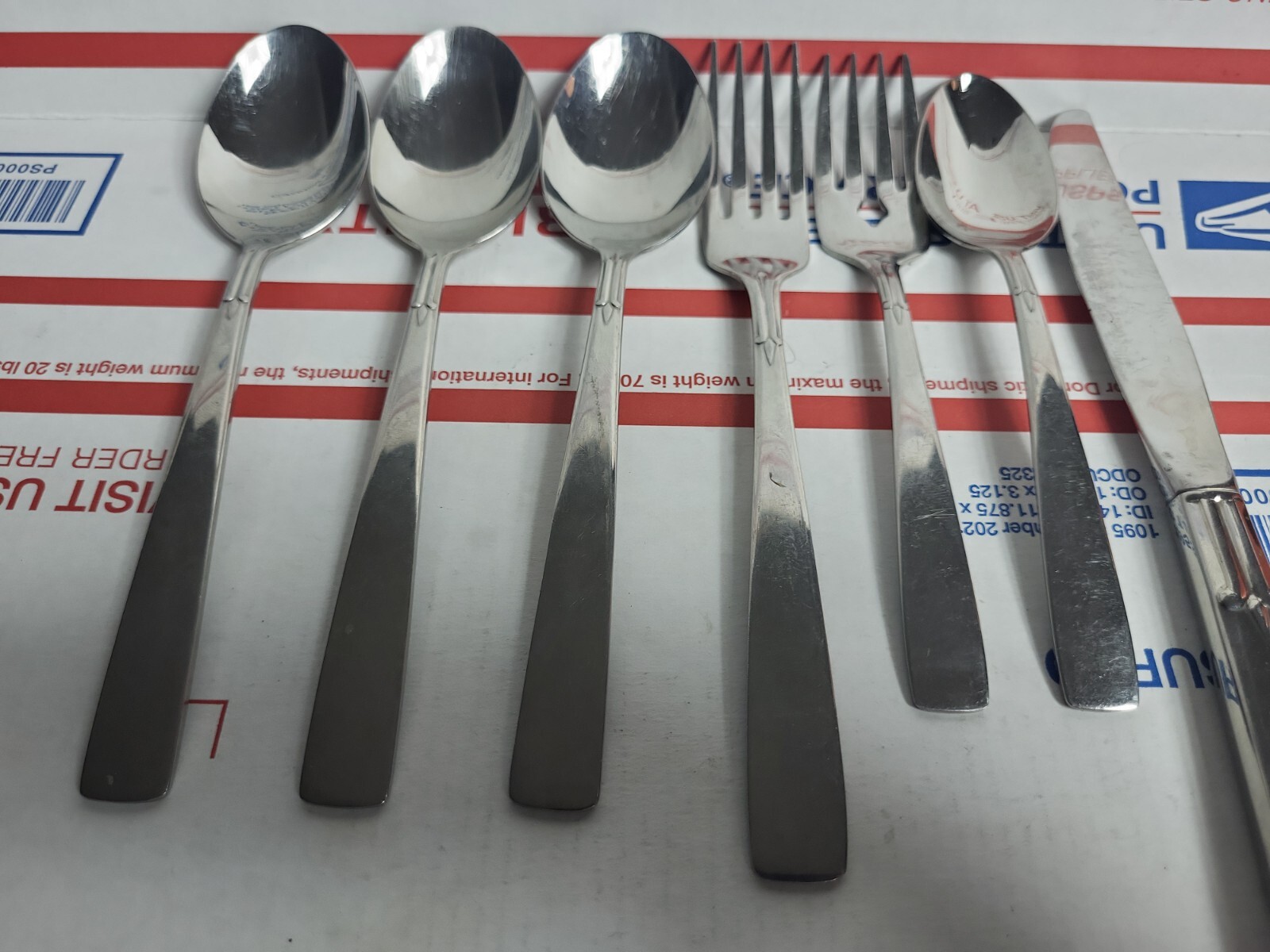 Oneida ACCENT Stainless Oneidacraft Deluxe Silverware Flatware 7 pieces ...