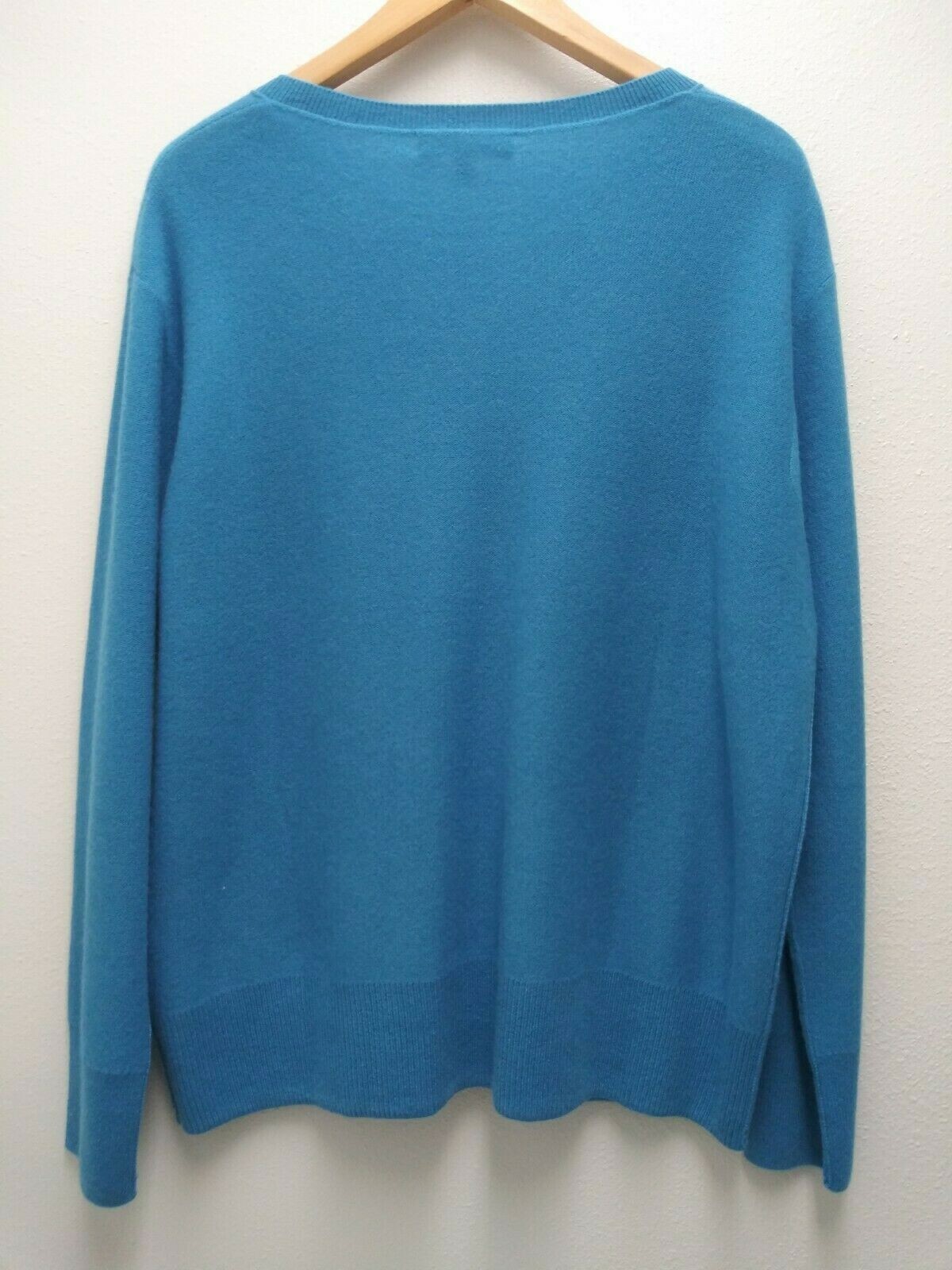 Women's Neiman Marcus New Size XL Atlantis Blue Cashmere Sweater | eBay