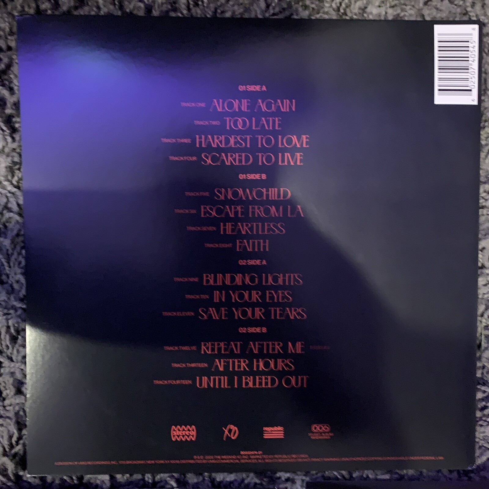 RARE The Weeknd After Hours Red Splatter Vinyl Record Limited Edition ...