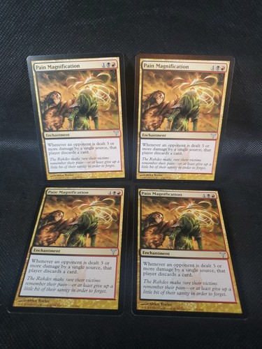 4x Pain Magnification 2006 Dissension PLAYSET MTG NM See Detailed Pics ...