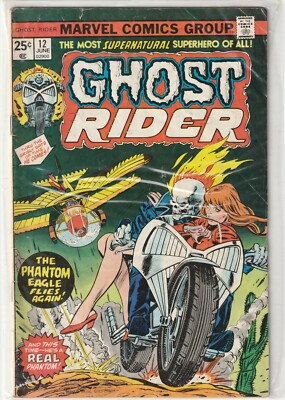 Ghost Rider # 12 June 1975 Marvel Tony Isabella Frank Robbins Phantom ...