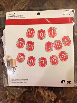 Recollections Christmas JOY TO THE WORLD Banner Kit 47 pc New | eBay