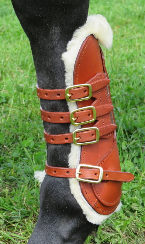 FSS Leather TENDON Boots Jumping SHEEPSKIN & FOAM Liner Elasticated ...